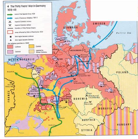 Konfessionen Europas 1618 - 1648 *30 jährigen Krieges* Religious ...