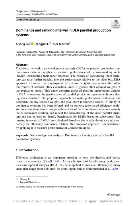 Dominance And Ranking Interval In Dea Parallel Production Systems