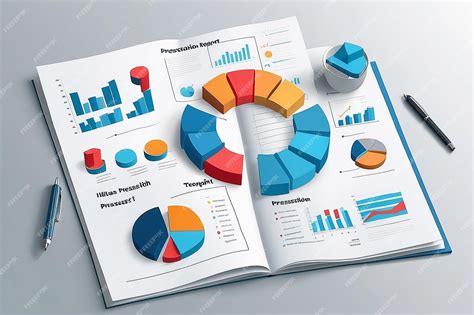 Business Graph Chart Paper Illustraion Business Pressentation Pie Chair