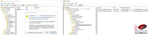 Solved Active Directory Object Contains Other Objects Use Delete