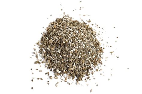 Heep Expanded Vermiculite Isolated On White Background Stock Image