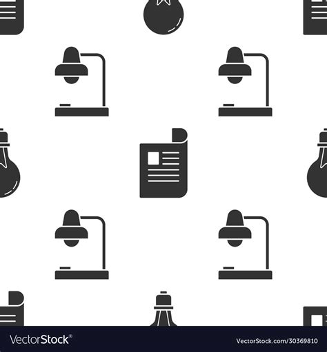 Set Light Bulb With Concept Idea Document Vector Image