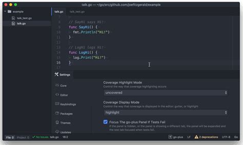 Atom Editor 1150 With Go Plus Has Red Background In Function Source
