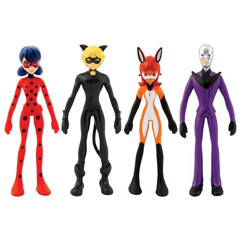 Bend Ems Miraculous Lady Bug Figure Pack 4pcs