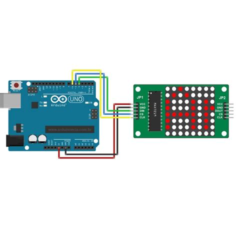 Módulo Display Matriz De Led 8×8 C Max7219 Código Arduino Arduxop