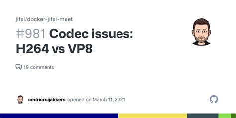 Codec Issues H264 Vs Vp8 · Issue 981 · Jitsidocker Jitsi Meet · Github