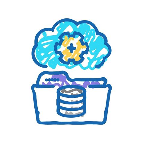 Data Archiving Database Icon Doodle Illustration 62470429 Vector Art At