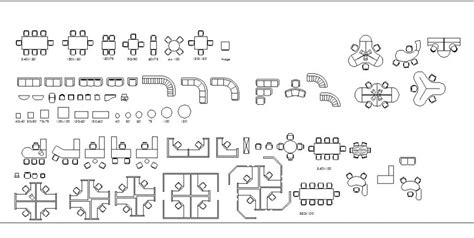 Multiple Mix Furniture Blocks Cad Drawing Details Dwg File