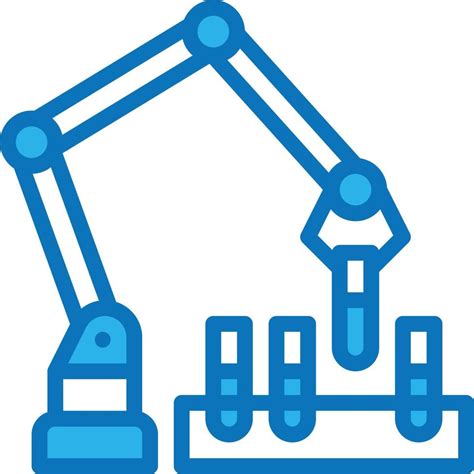 Laboratory Test Robot Arm Ai Blue Icon 14321513 Vector Art At Vecteezy