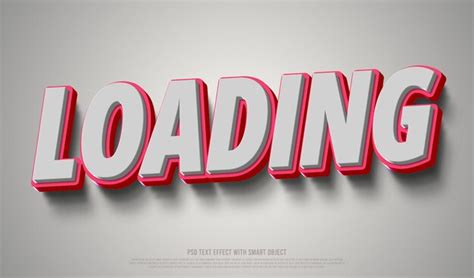 Premium Psd 3d Loading Editable Text Effect Mockup Template