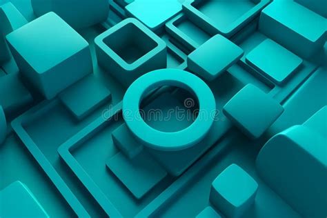 Turquoise Abstract Background Neural Network Ai Generated Stock Illustration Illustration Of