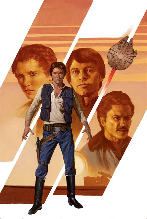 Princess Leia Luke Skywalker Han Solo And Lando Calrissian Star Wars Drawn By Erik Gist