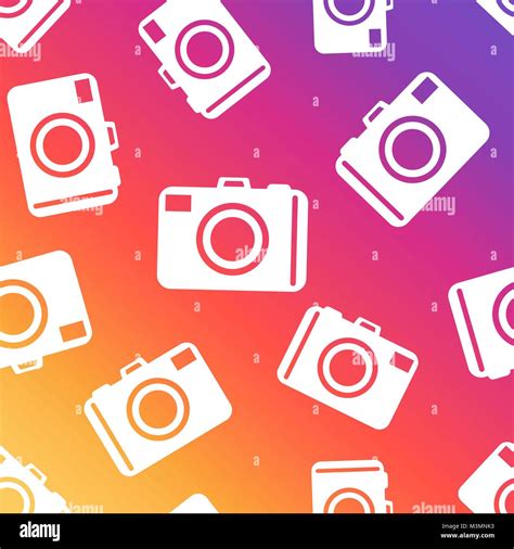 Camera Seamless Pattern Background Business Flat Vector Illustration Camera Sign Symbol