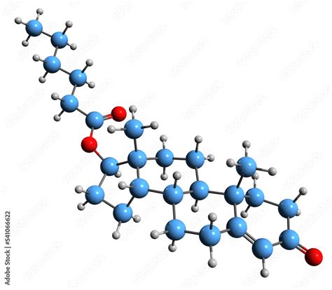 3d Image Of Testosterone Caproate Skeletal Formula Molecular Chemical Structure Of Androgen