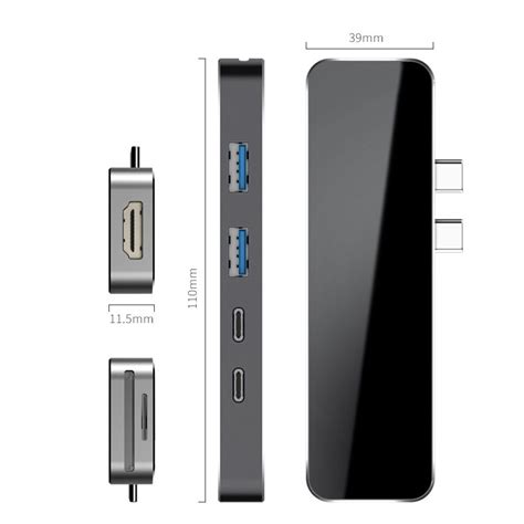 Type C HUB Hub USB Card Reader Macbook Pro Laptop Vicedeal