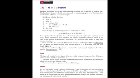 100 The 3n 1 Problem Solution Uva Bangla Youtube