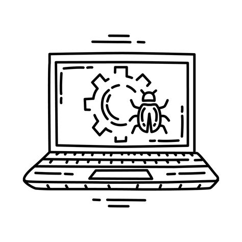 Malware Computer Icon Doodle Hand Drawn Or Outline Icon Style 7151212 Vector Art At Vecteezy