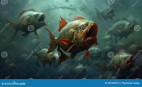 Piranhas Are Known For Their Razor Sharp Teeth And Relentless Bite Stock Illustration