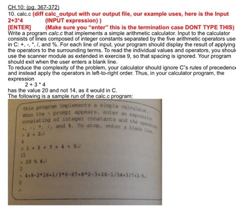 Solved Please Use C Write A Program Calcc That Implements Solved Please Use C Write A Program Calcc That Implements