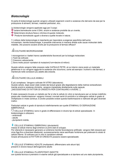 Biotecnologie Le Biotecnologie Vengono Applicate Oggi Per 3 Scopi