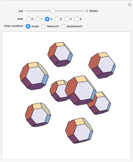 Truncated Octahedra Outer Totalistic Cellular Automaton Wolfram