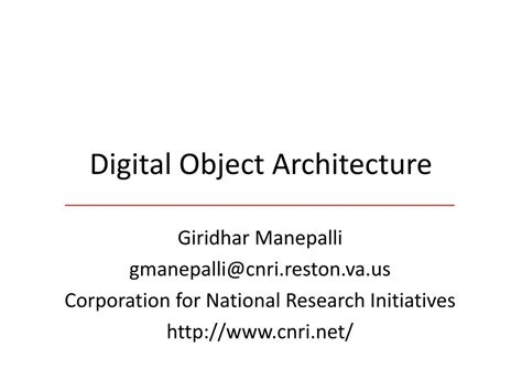 Ppt Digital Object Architecture Powerpoint Presentation Free