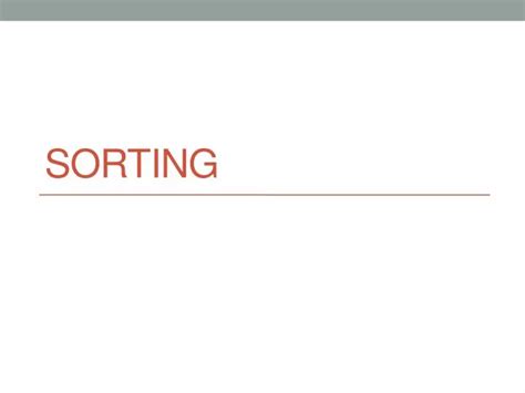 PPT Sorting PowerPoint Presentation Free Download ID