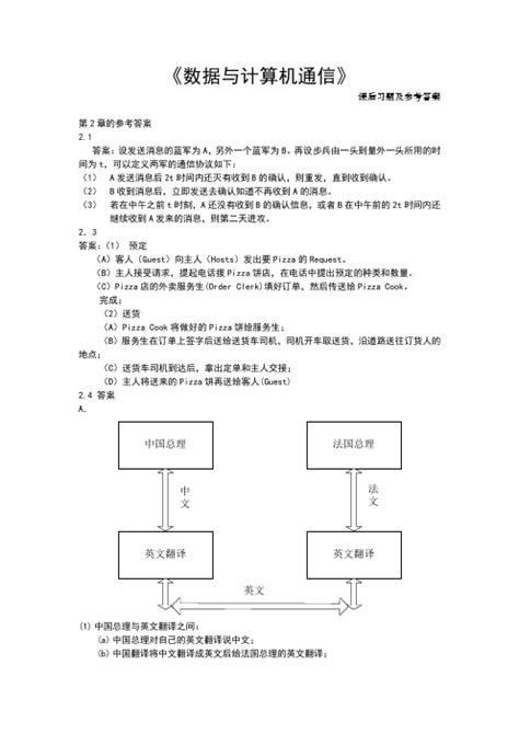 数据通信原理习题与答案 文档之家
