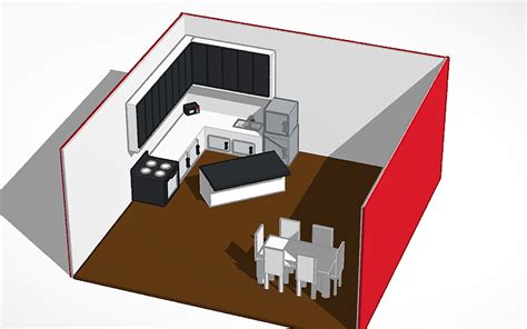 3d Design Dining Room Kitchen Tinkercad
