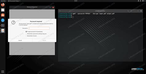 how to remove protection password from pdf document linux tutorials learn linux configuration