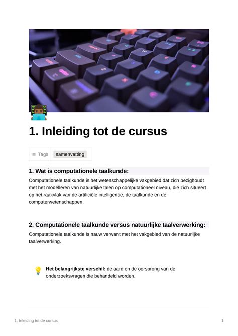 1 inleiding tot de computationele taalkunde 1 inleiding tot de