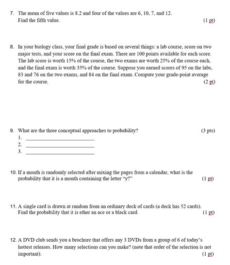Solved The Mean Of Five Values Is And Four Of The Chegg Com