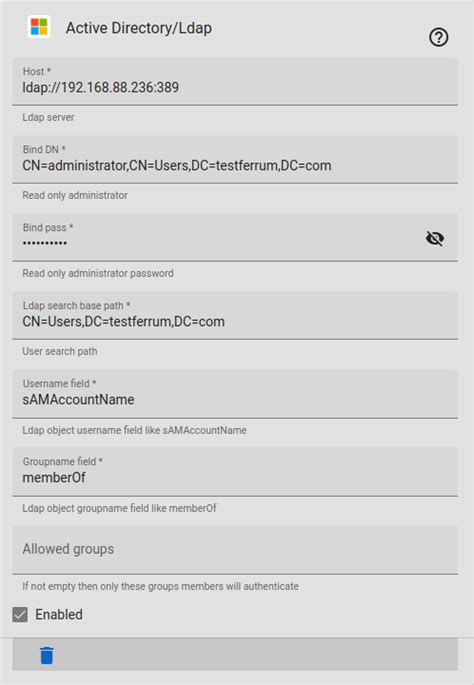 Authentication Sources Active Directory Ferrumgate