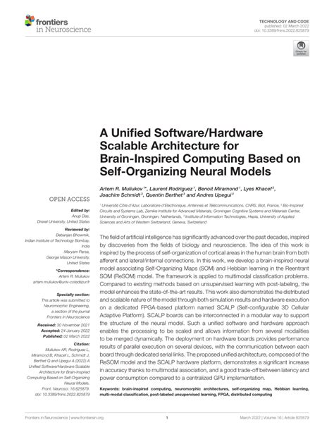 Pdf A Unified Softwarehardware Scalable Architecture For Brain