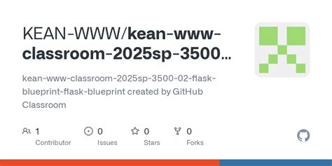 Github Kean Kean Classroom 2025sp 3500 02 Flask Blueprint Flask Blueprint Kean