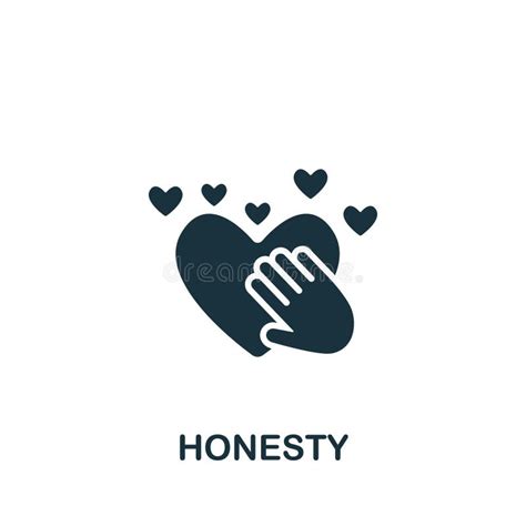 Honesty Icon Monochrome Simple Sign From Core Values Collection Stock Vector Illustration Of
