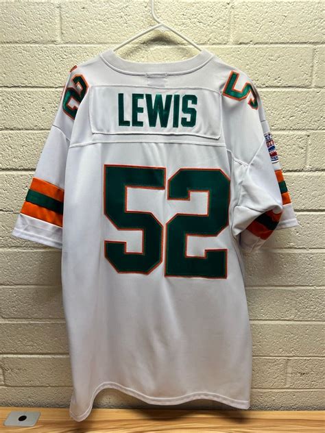 Ray Lewis Miami Hurricanes Throwback Jersey Size 48 Gridiron Greats