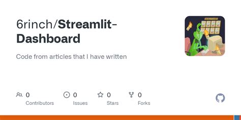 Github Rinch Streamlit Dashboard Code From Articles That I Have Written