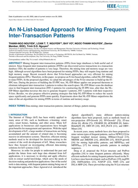 Pdf An N List Based Approach For Mining Frequent Inter Transaction