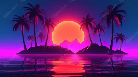 Best Vintage Sunset Powerpoint Background For Presentation