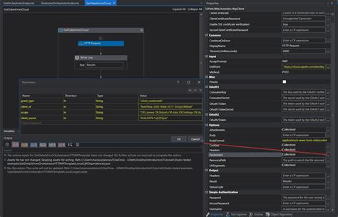 how to request an access token for api in uipath it works in postman