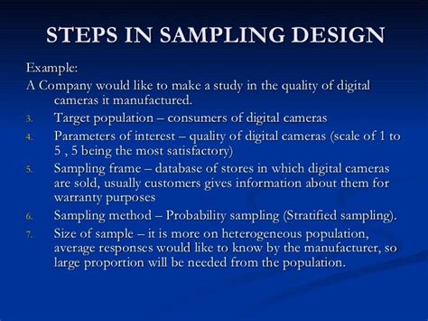 Sampling Design