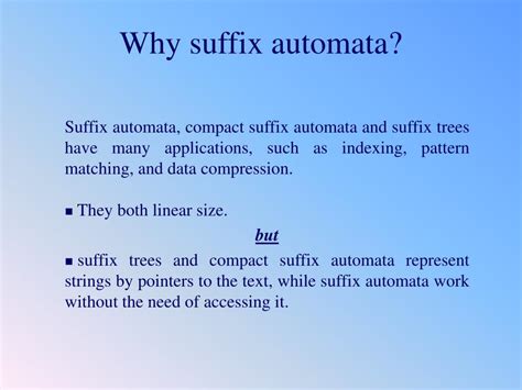 Ppt On The Suffix Automaton With Mismatches Powerpoint Presentation