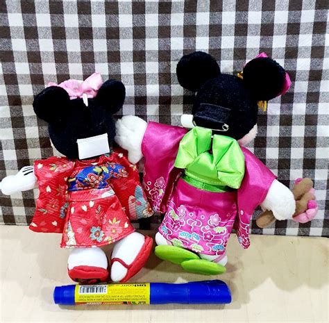 Tokyo Disney Resort Minnie In Kimono Plush Pair Hobbies Toys Toys Games On Carousell