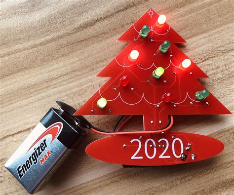 Pcb Flashing Tree Decoration Tinkercad