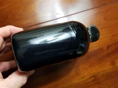 Vintage Ww2 Usmc Us Army Black Porcelain Enamel Canteen 2055585654