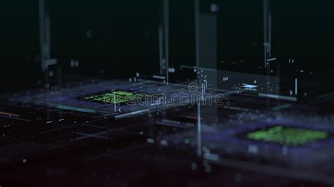 Development Innovation High Tech CPU High Speed Data Processing D Video Stock Footage Video