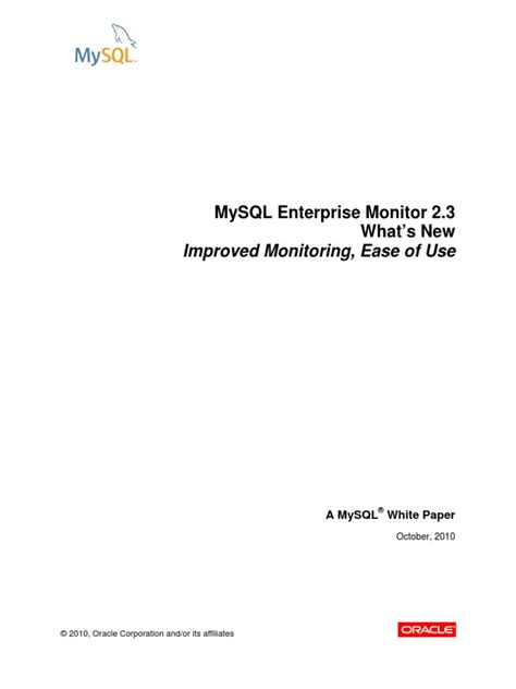 Mysql Enterprise Monitor 23 Whats New Improved Monitoring Ease Of
