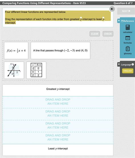 Four Different Linear Functions Are Represented Below Drag The