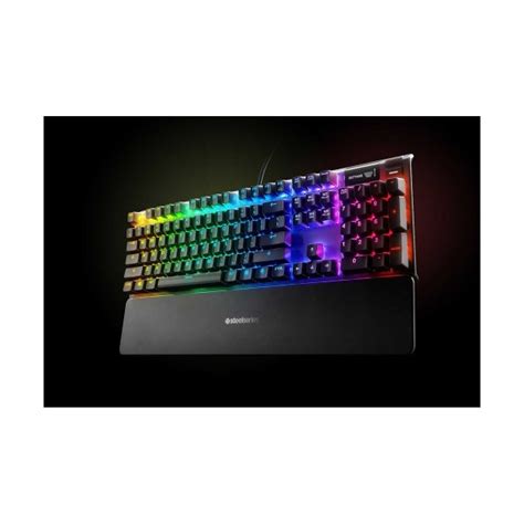 SteelSeries Apex RGB Mechanical Gaming Keyboard With OLED Display SteelSeries QX Red